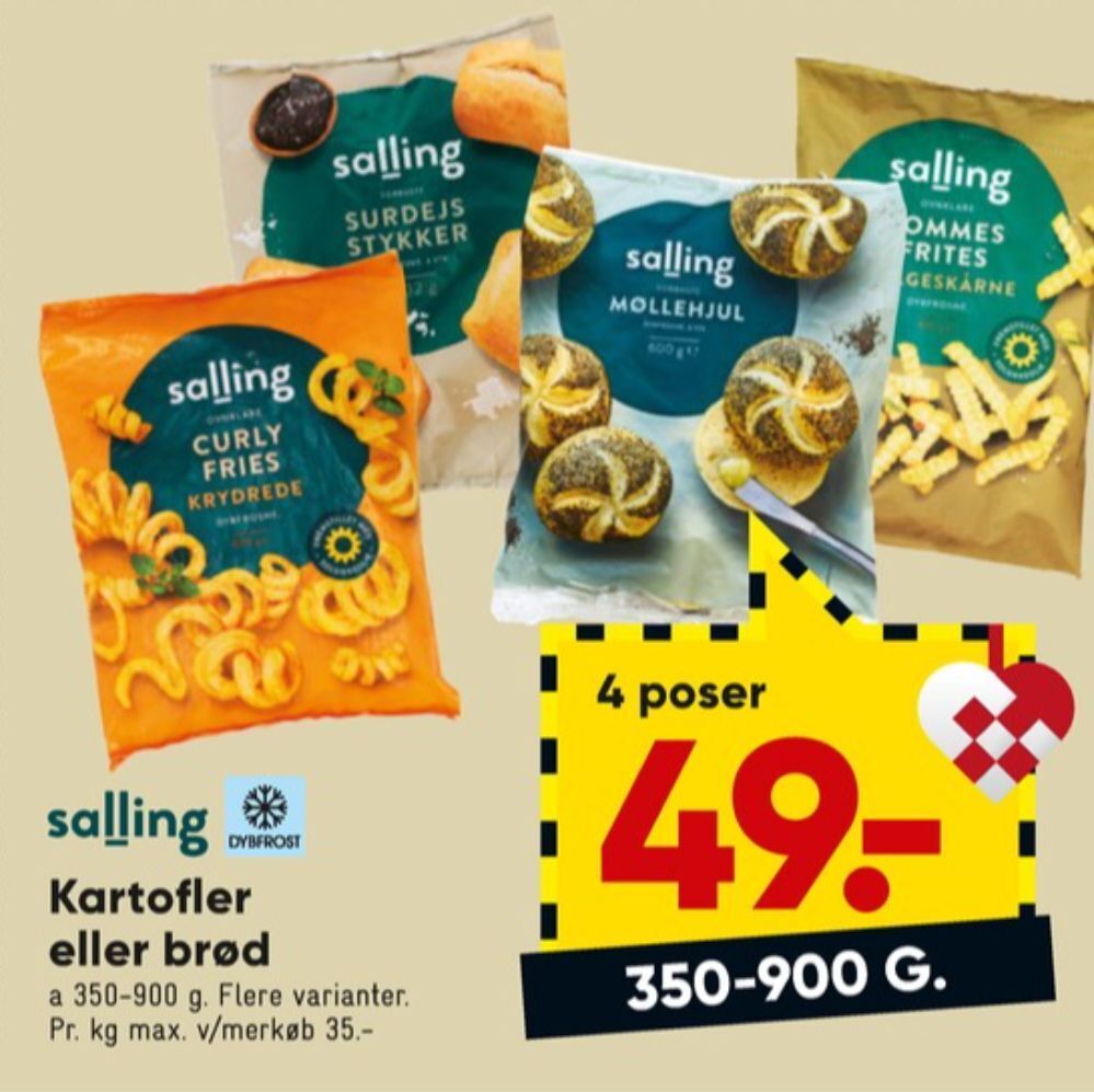 Salling Kartoffelprodukter Tilbud Hos Bilka