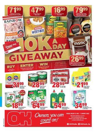OK Foods catalogue & specials | 22.07 until 07.08