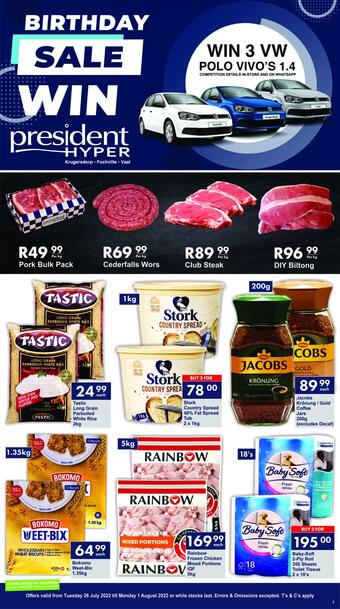President Hyper catalogue & specials | 26.07 until 01.08