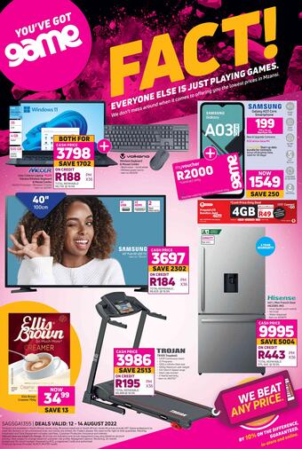 Game catalogue & specials | 12.08 until 14.08