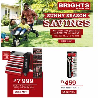 Brights Hardware catalogue & specials | 19.08 until 02.10