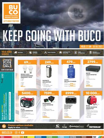 BUCO catalogue & specials | 27.06 until 30.07