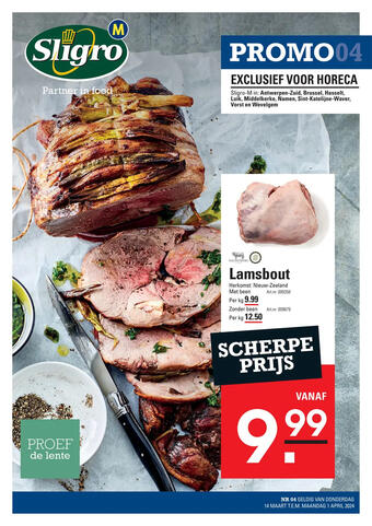 Sligro-M folder en promoties België | 14.03 t/m 01.04