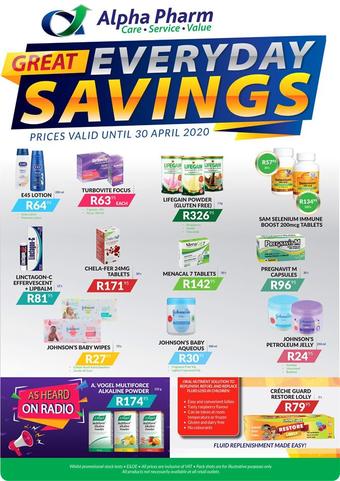 Alpha Pharm catalogue - All specials from the new Alpha Pharm catalogues