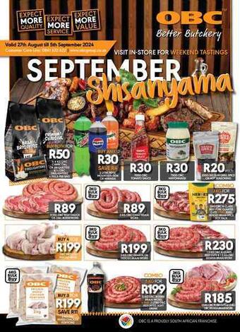 OBC Meat & Chicken catalogue & specials ️ 27.08 until 05.09