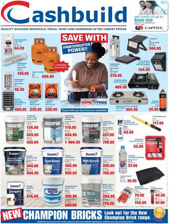 Cashbuild catalogue from 21/10 ️ Promotions and specials