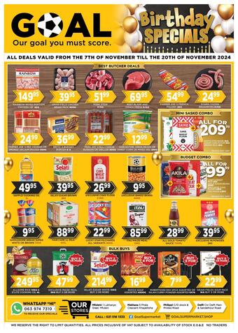 Goal Supermarket catalogue from 07/11 ️ Promotions and specials
