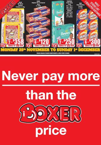 Boxer catalogue from 25/11 ️ Promotions and specials