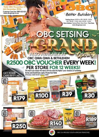 OBC Meat & Chicken catalogue from 26/11 ️ Promotions and specials