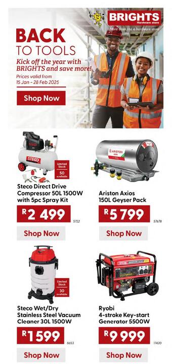 Brights Hardware catalogue from 14/01 ️ Promotions and specials