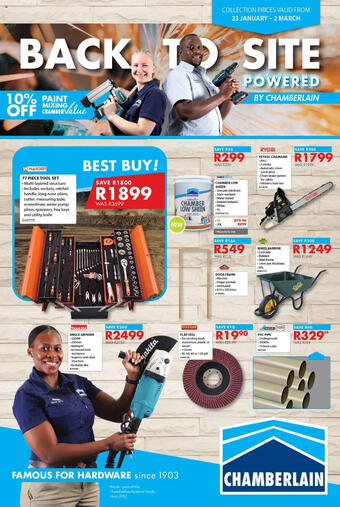 Chamberlain catalogue from 23/01 ️ Promotions and specials