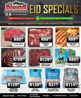 Chikro Food Market catalogue from 25/03 ️ Promotions and specials