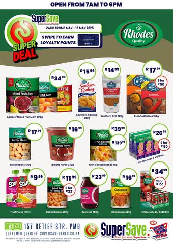 Super Save catalogue from 01/05 ️ Promotions and specials