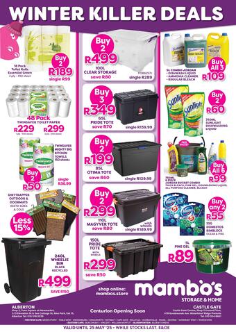 Mambo's Plastics Warehouse catalogue from 02/05 ️ Promotions and specials