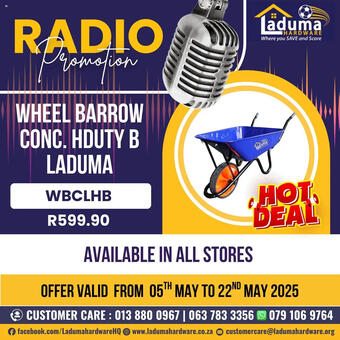 Laduma Hardware catalogue catalogue from 05/05 ️ Promotions and specials