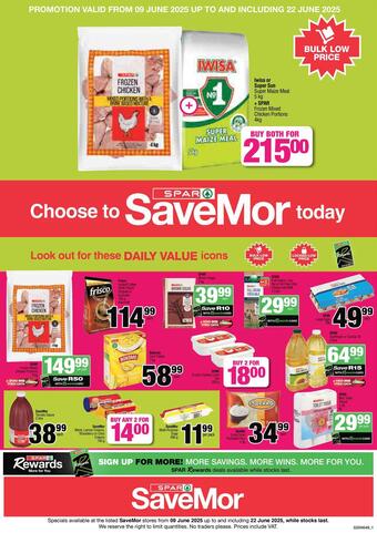 Spar Savemor catalogue from 09/06 ️ Promotions and specials