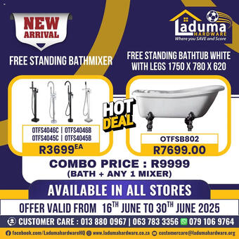 Laduma Hardware catalogue catalogue from 16/06 ️ Promotions and specials