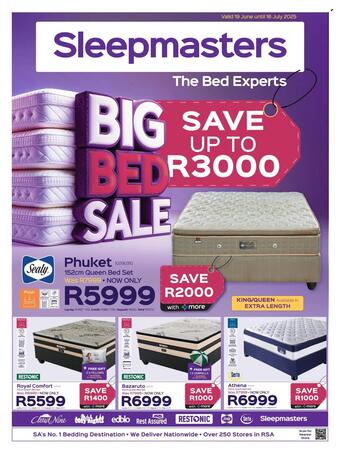 Sleepmasters catalogue from 19/06 ️ Promotions and specials