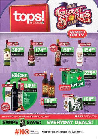 Spar Tops catalogue from 23/06 ️ Promotions and specials