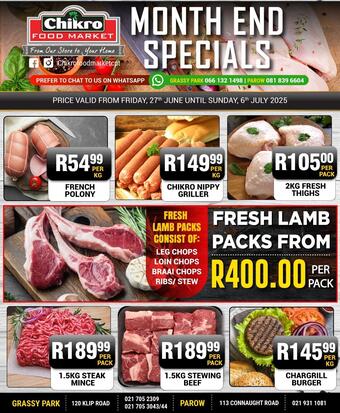 Chikro Food Market catalogue from 27/06 ️ Promotions and specials