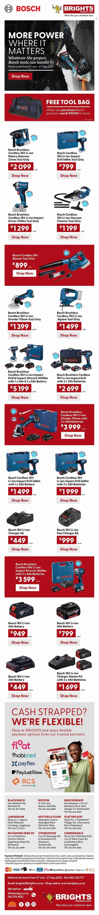Brights Hardware catalogue from 27/06 ️ Leaflet and specials