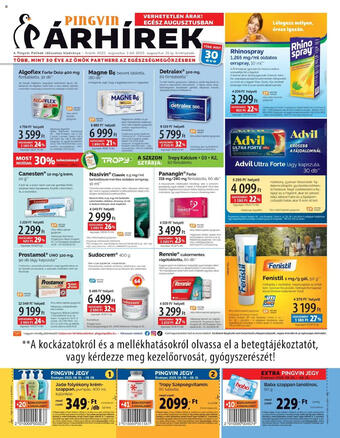 Pingvin Patika akciós újság | Érvényes 08.01-tól 08.31-ig