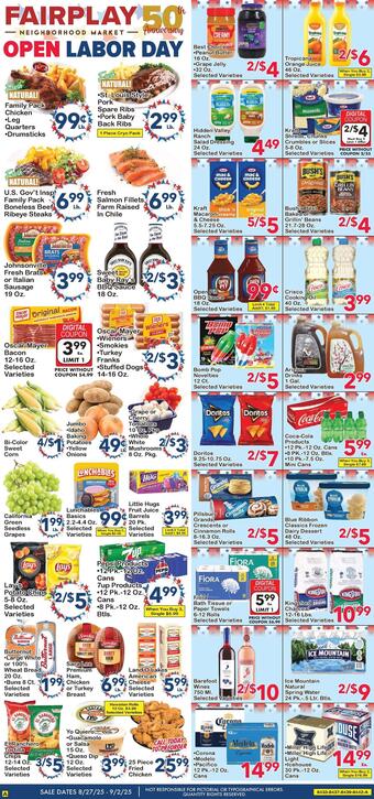 Fairplay weekly ad from 08/27 | Offers and specials USA