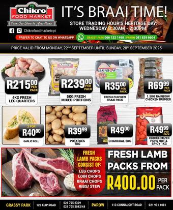 Chikro Food Market catalogue from 22/09 ️ Leaflet and specials