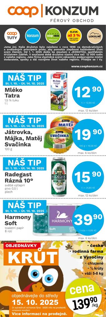 Konzum leták od 01.10 ️ Akční leták a letáky