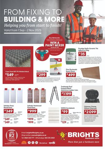 Brights Hardware catalogue from 01/09 ️ Leaflet and specials