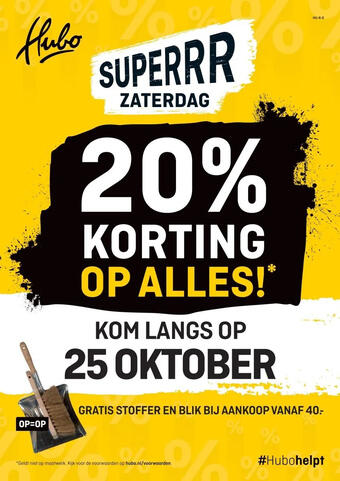 Hubo folder vanaf 20-10 | Deze & volgende week