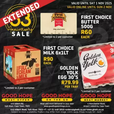 Good Hope Meat Hyper catalogue from 30/10 ️ Leaflet and specials
