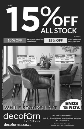 Decofurn catalogue - All specials from the new Decofurn catalogues