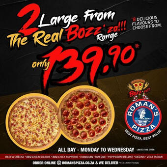 Roman's Pizza catalogue - All specials from the new Roman's Pizza ...