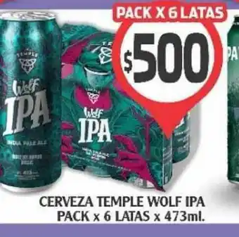 Cerveza Temple Wolf Ipa Pack x 6 Latas x 473ml oferta en Supermercados ...