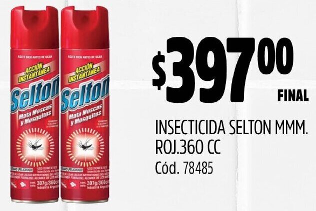 INSECTICIDA SELTON MMM. ROJ.360 CC oferta en Supermercados Yaguar