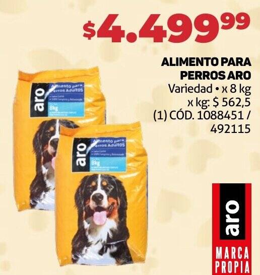 ALIMENTO PARA PERROS ARO Variedad x 8 kg oferta en Makro