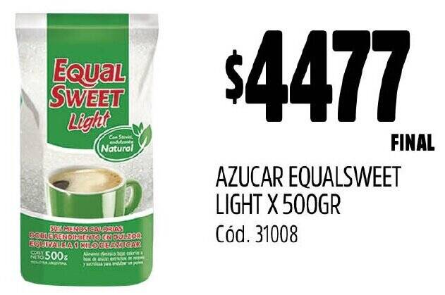 AZUCAR EQUALSWEET LIGHT X 500GR oferta en Supermercados Yaguar