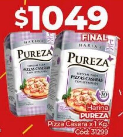 Harina PUREZA Pizza Casera x 1kg oferta en Diarco