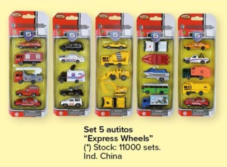 Express Wheels Set 5 autitos oferta en Carrefour