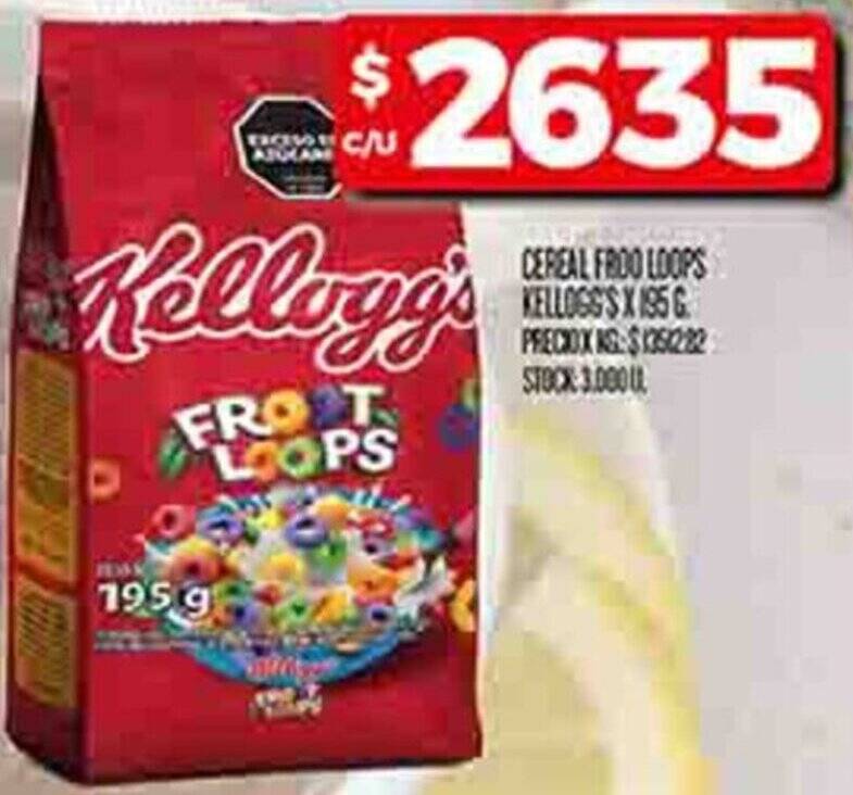 Kellogg's cereal froot loops 195 g oferta en Supermercados DIA