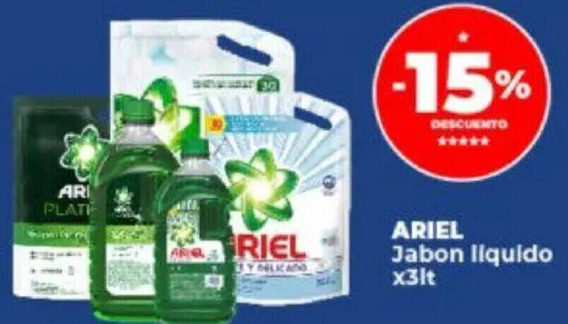 Ariel jabon liquido 3 L oferta en Supermayorista Vital