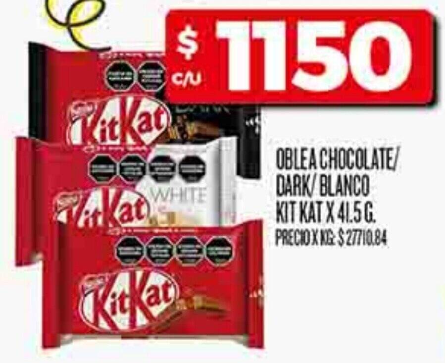 Kit kat oblea chocolate/ dark/blanco 41.5 g oferta en Supermercados DIA