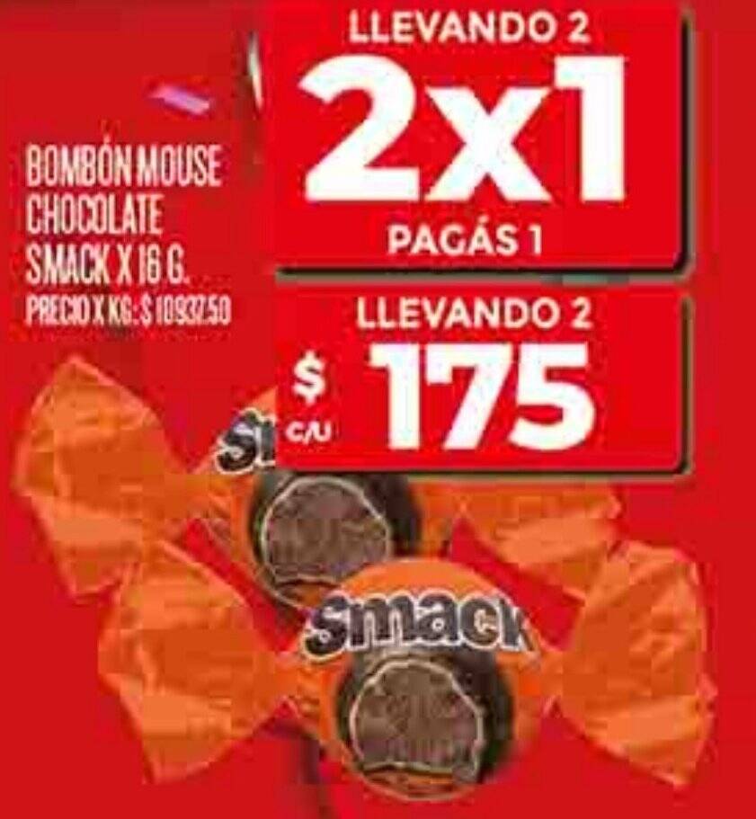 Bombón mouse chocolate smack 16 g oferta en Supermercados DIA