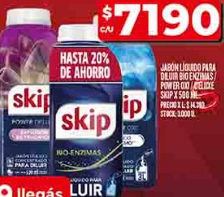 Skip jabon liquido para diluir bio enzimas power oxi oferta en ...