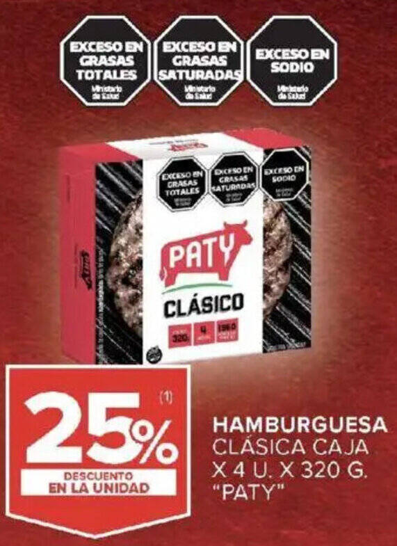 Paty hamburguesa clásica caja oferta en Carrefour