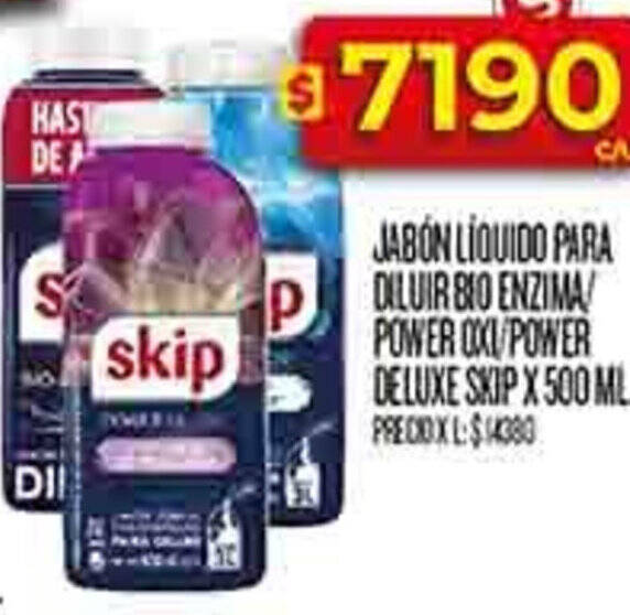 Skip jabón líquido para diluir bio enzima! power oxi/power deluxe skip ...