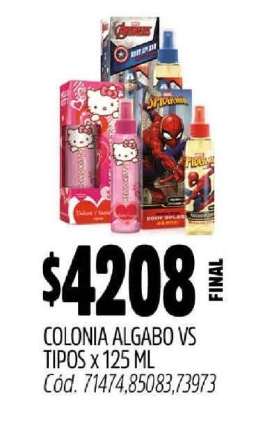 Colonia Algabo VS Tipos x 125 ml oferta en Supermercados Yaguar