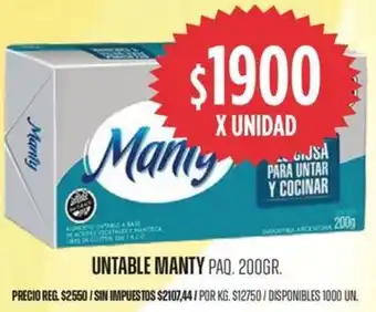 Manty untable paq. 200 g oferta en Supermercados Vea