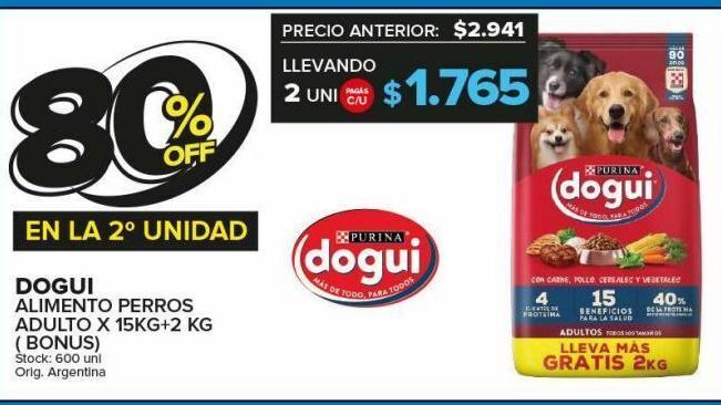 Alimento balanceado para perros dogui oferta en Carrefour Maxi